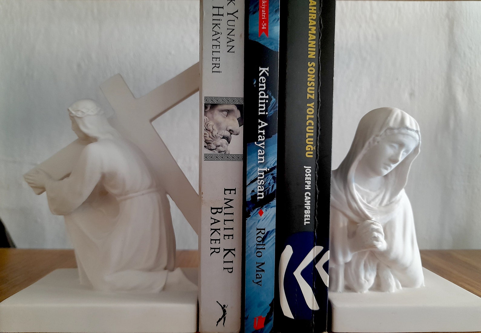 Jesus Christ and Mary Bookends - Etsy