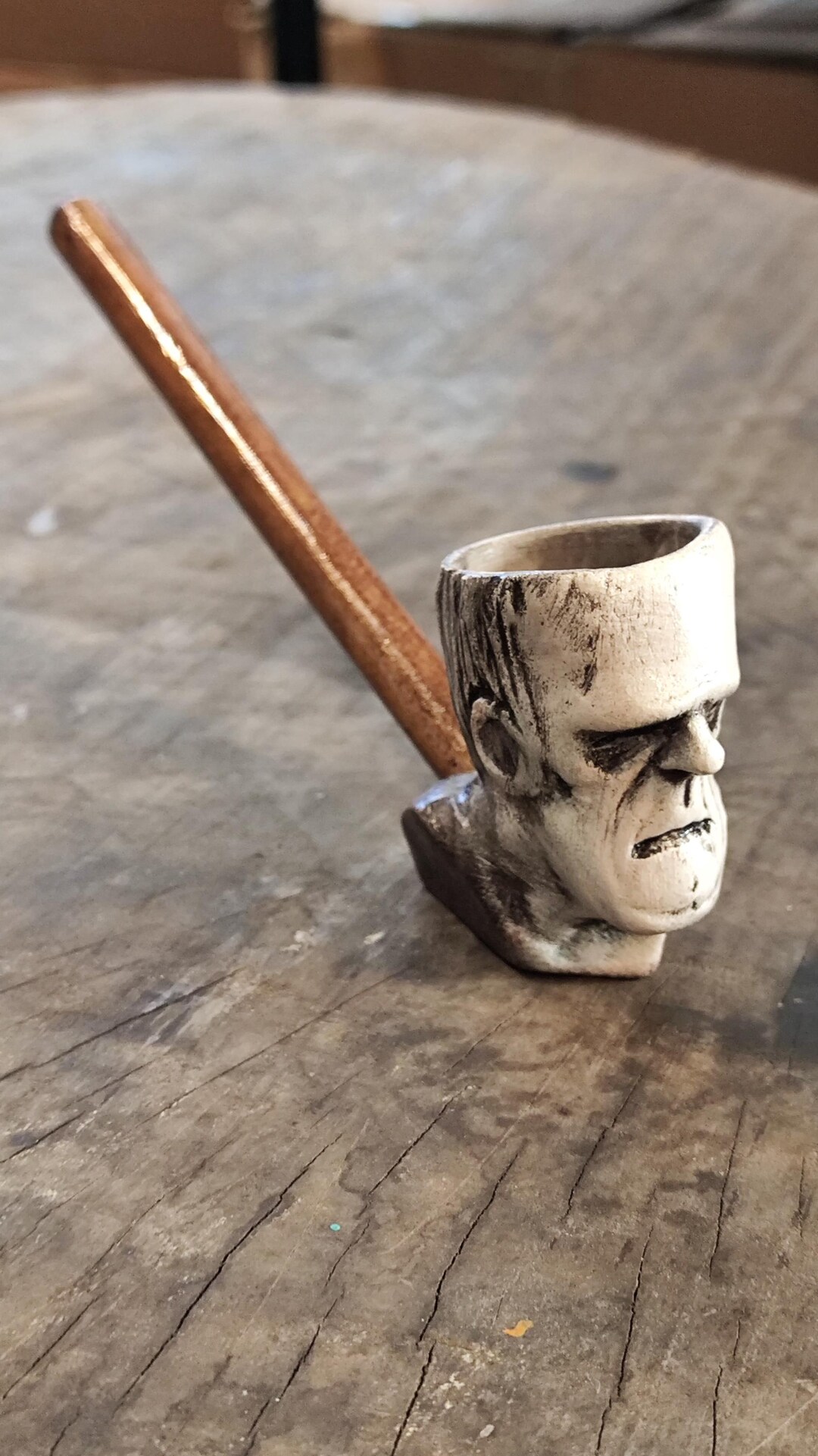 Frankenstein Figurine Handmade Ceramic Pipe - Etsy