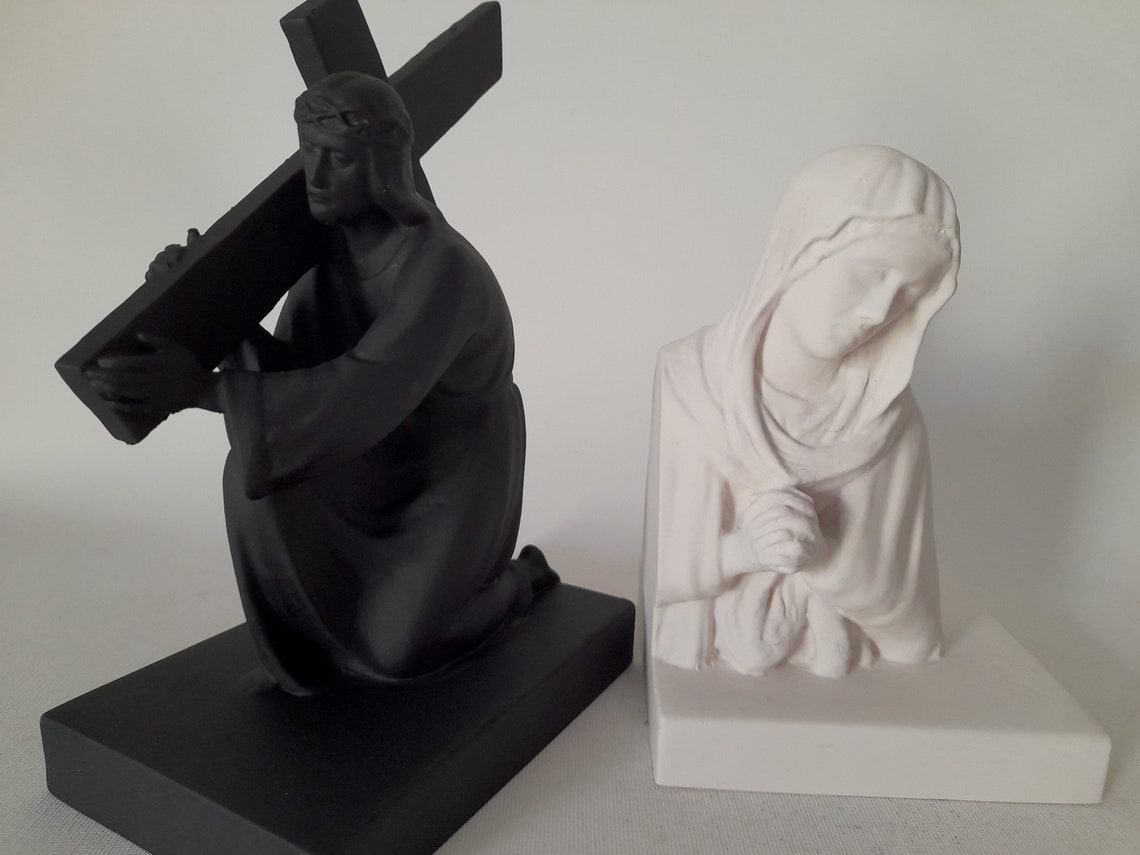 Jesus Christ and Mary Bookends - Etsy