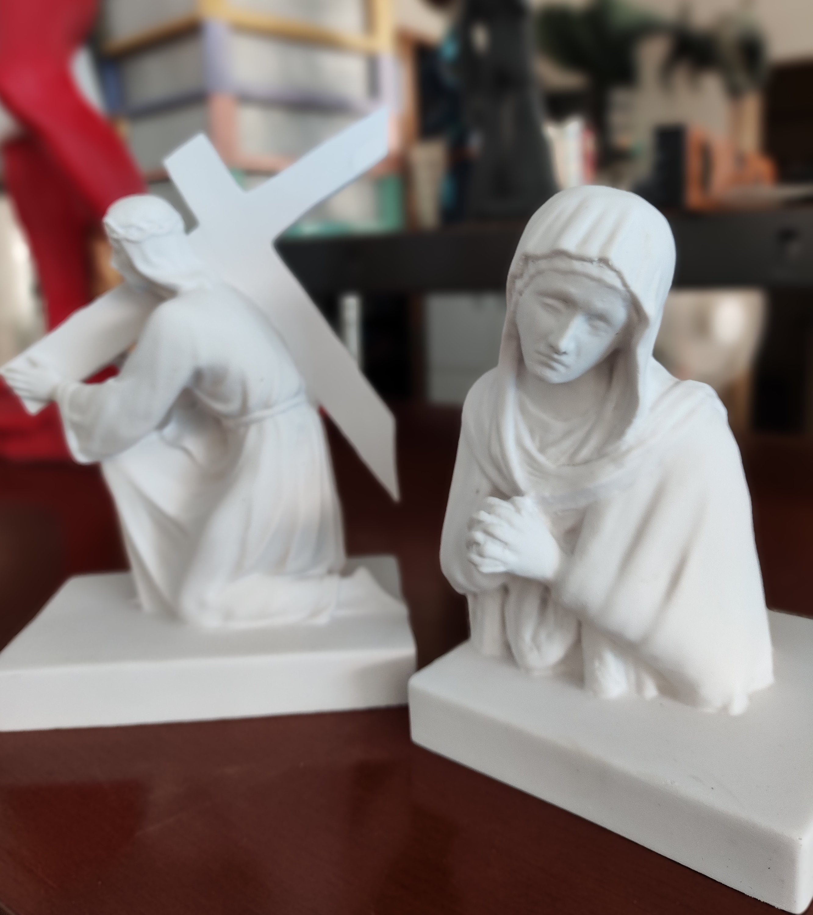 Jesus Christ and Mary Bookends - Etsy