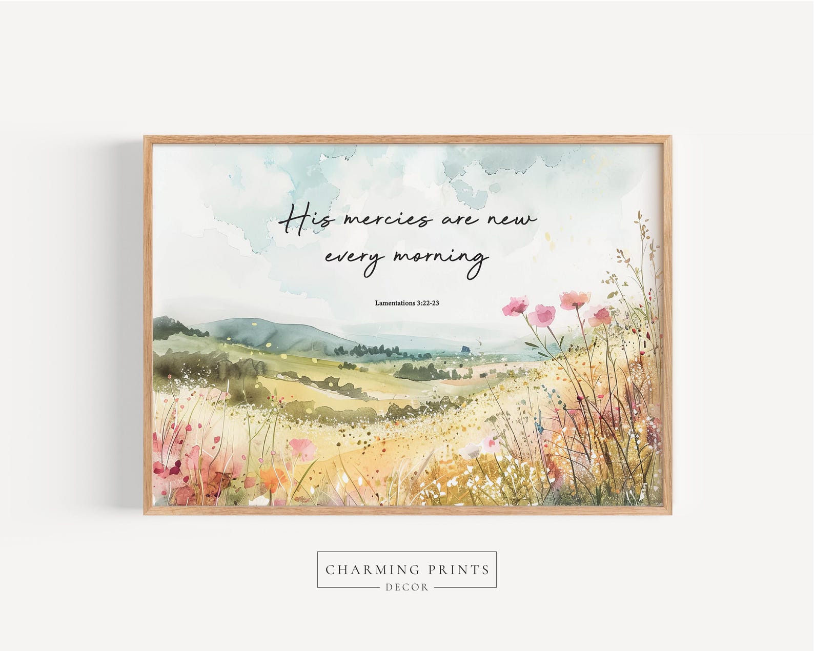 Christian Decor Print Scripture Art Christian Home Decor Lamentations 3 ...