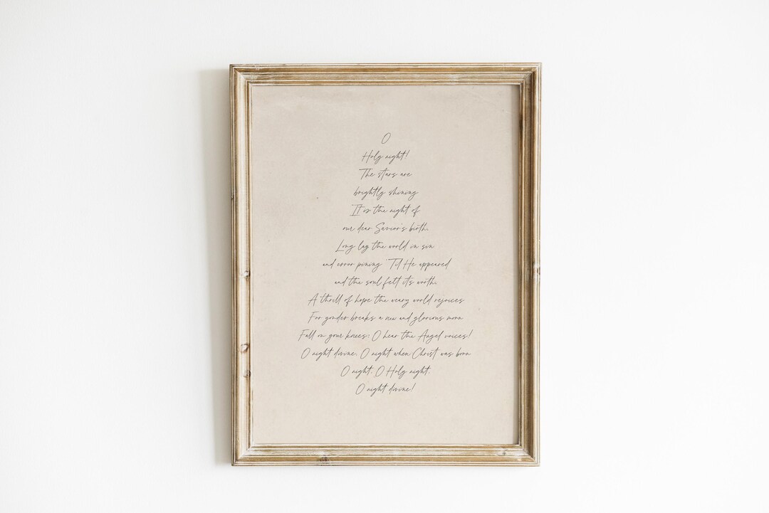 Vintage O Holy Night Art Print PRINTED Christmas Art Print Christian ...
