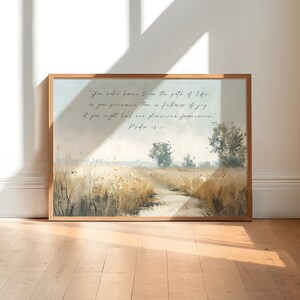 Scripture Wall Art PRINTED Vintage Art Print Psalm 16 Scripture Art ...