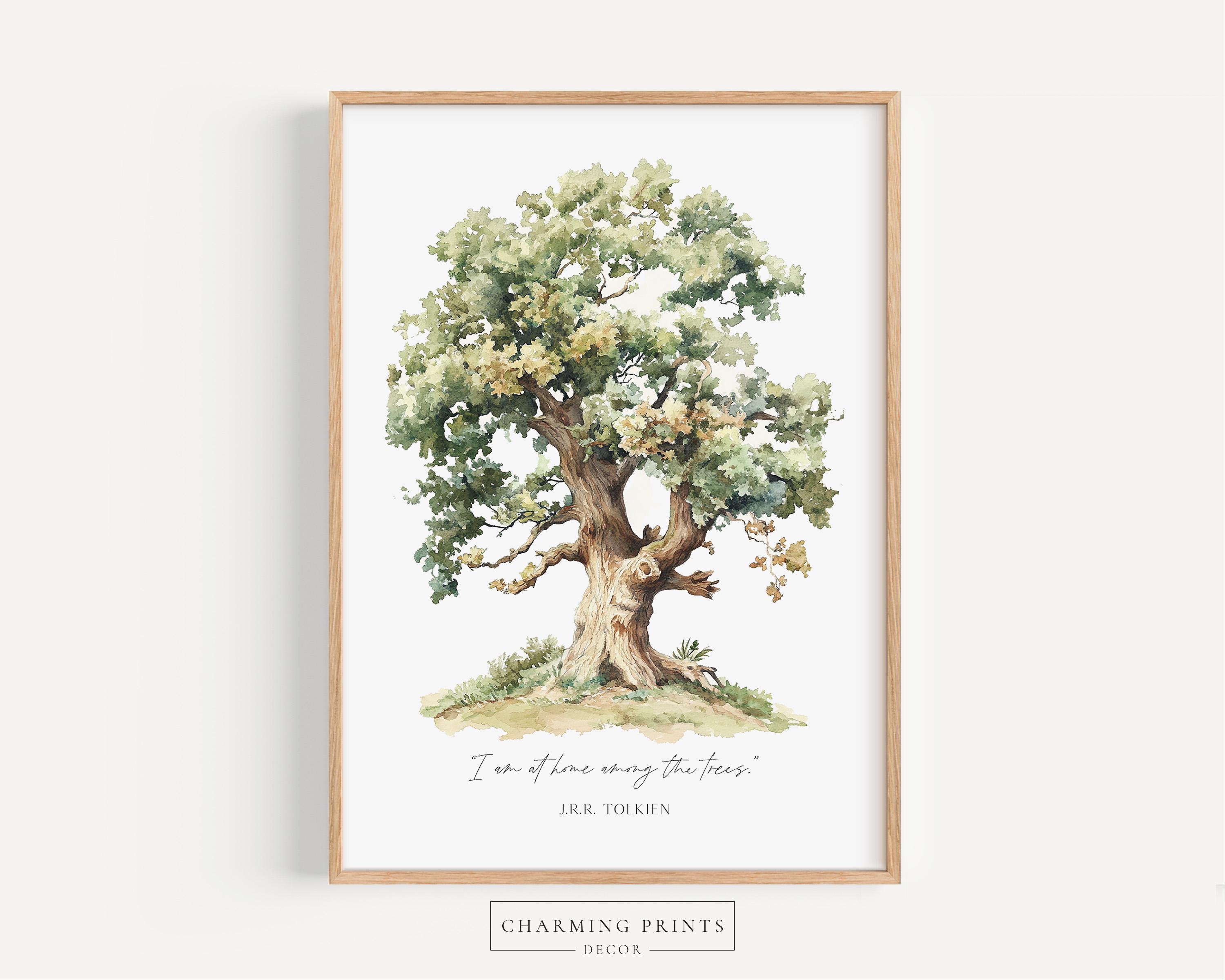 JRR Tolkien Quote Art Print I Am at Home Among the Trees PRINTED ...