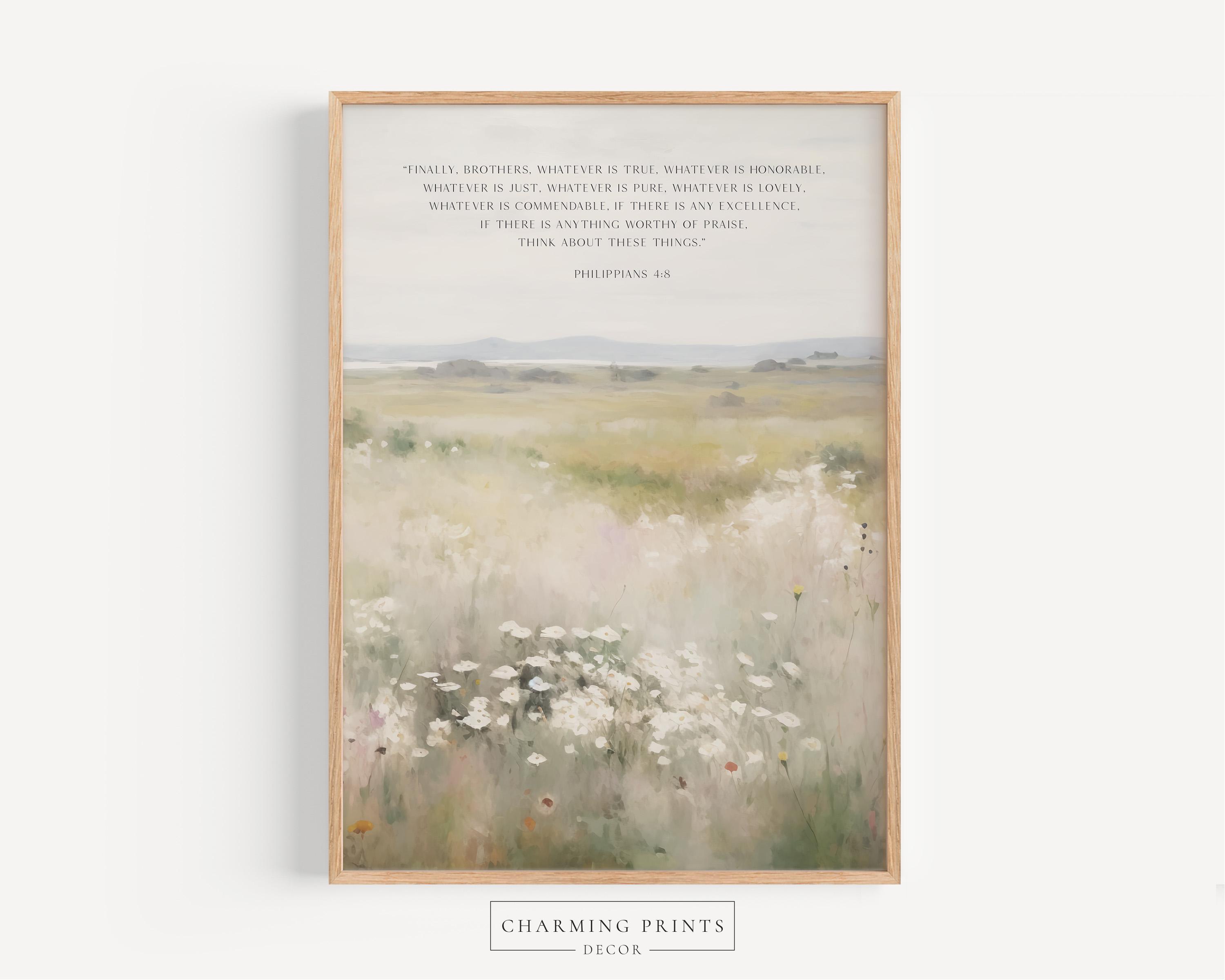 Scripture Christian Art Prints Set of 3 PRINTED Scripture Wall Art ...