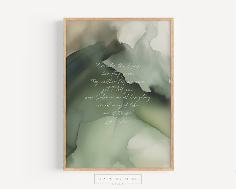 Abstract Scripture Christian Art Prints Luke 12, Psalm 23, Psalm 46 Set ...