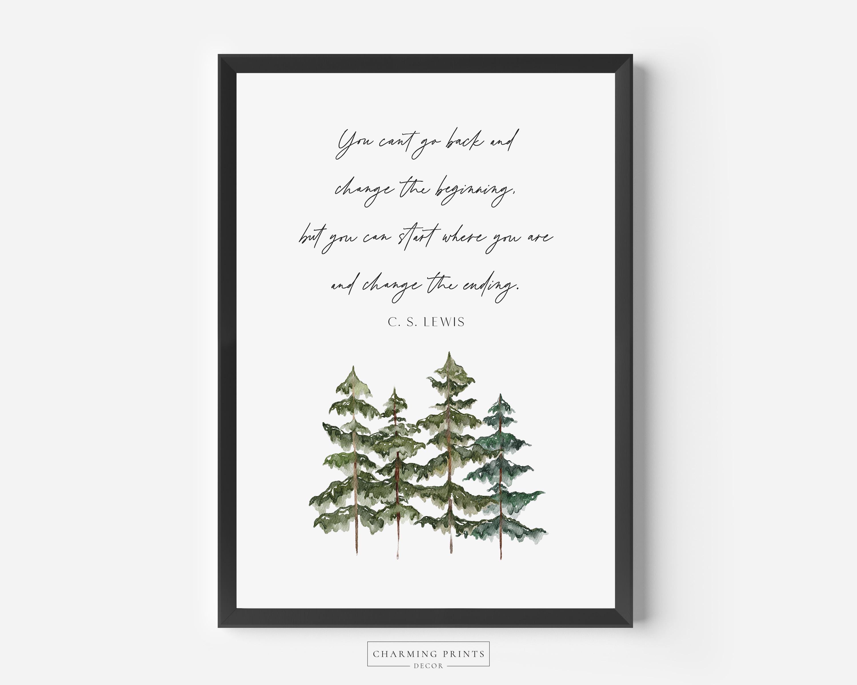 CS Lewis Art Print Inspirational Art PRINTED Lewis Quote Tree Print ...