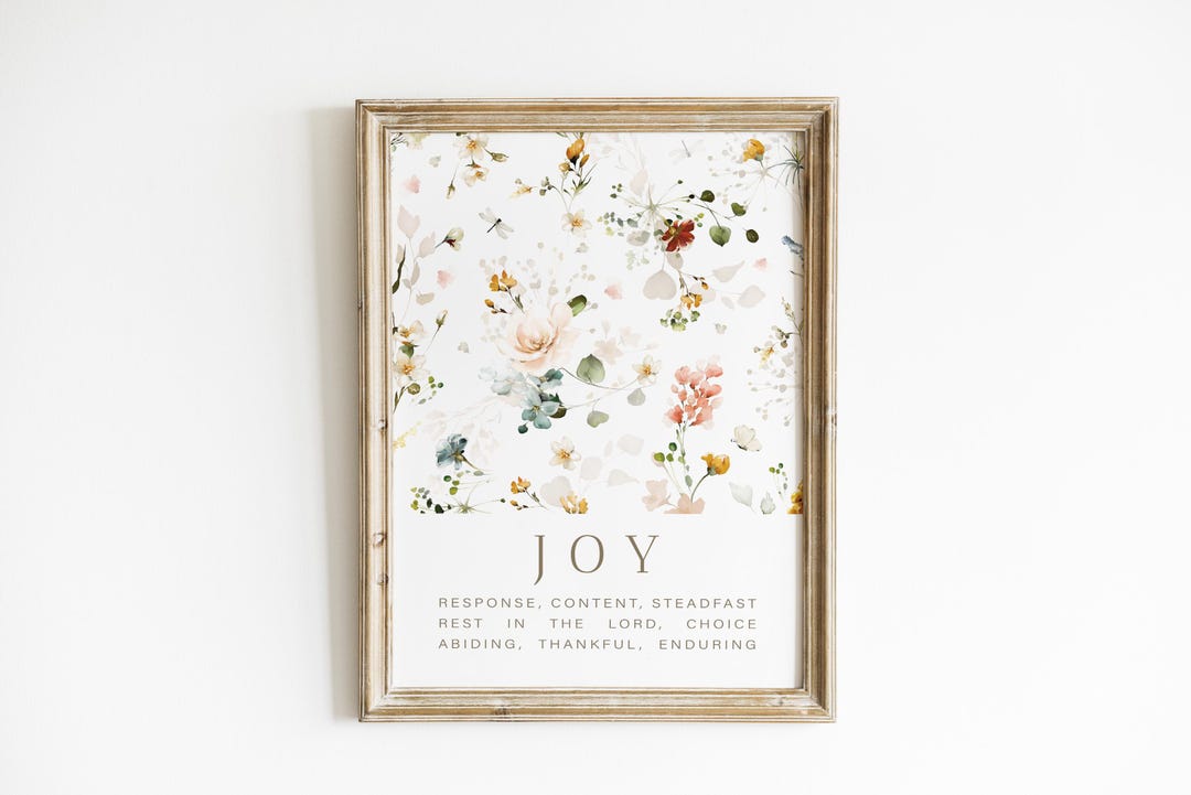 Joy Biblical Definition Art PRINTED Modern Christian Art Bible Verse ...