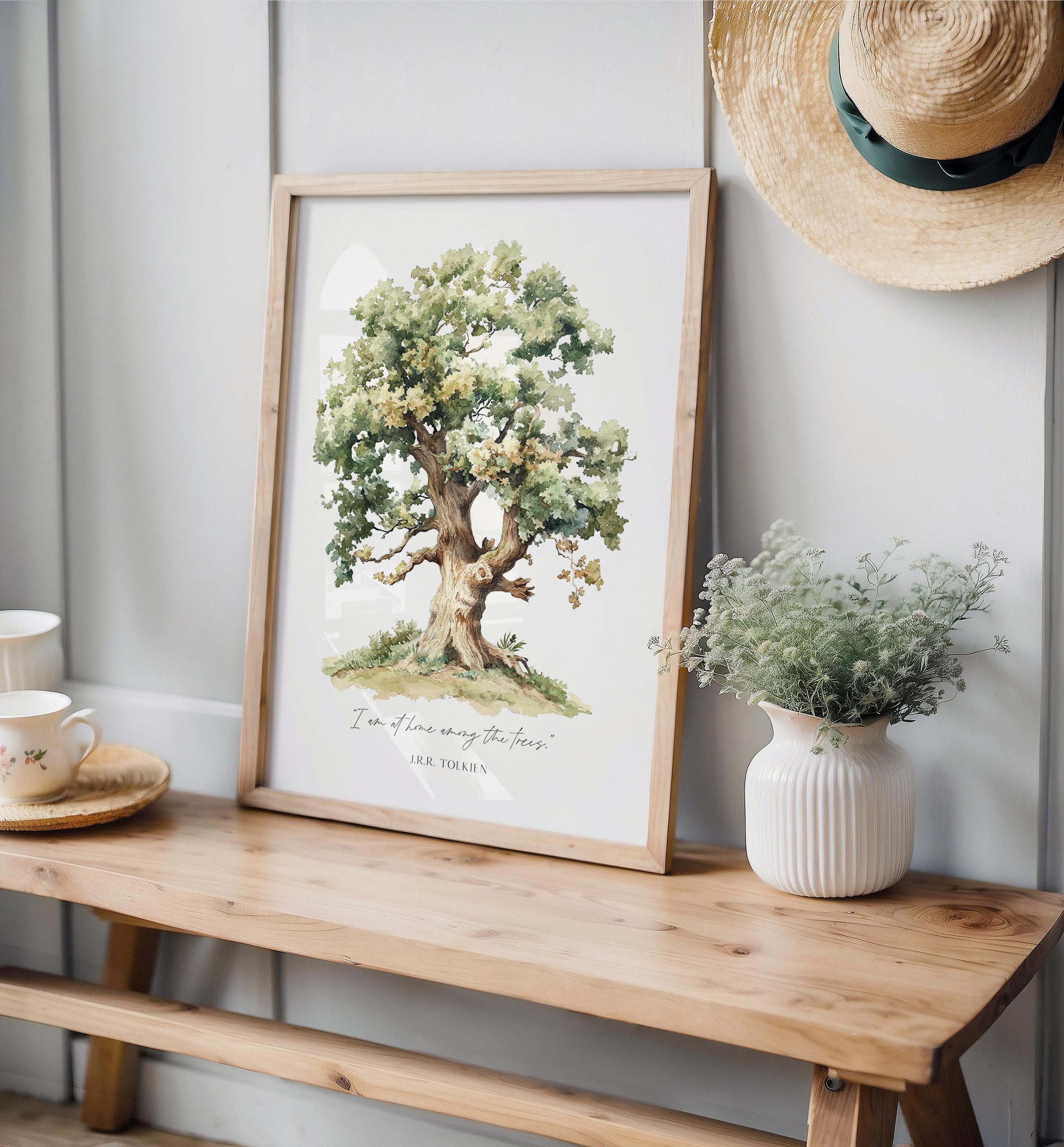 JRR Tolkien Quote Art Print I Am at Home Among the Trees PRINTED ...