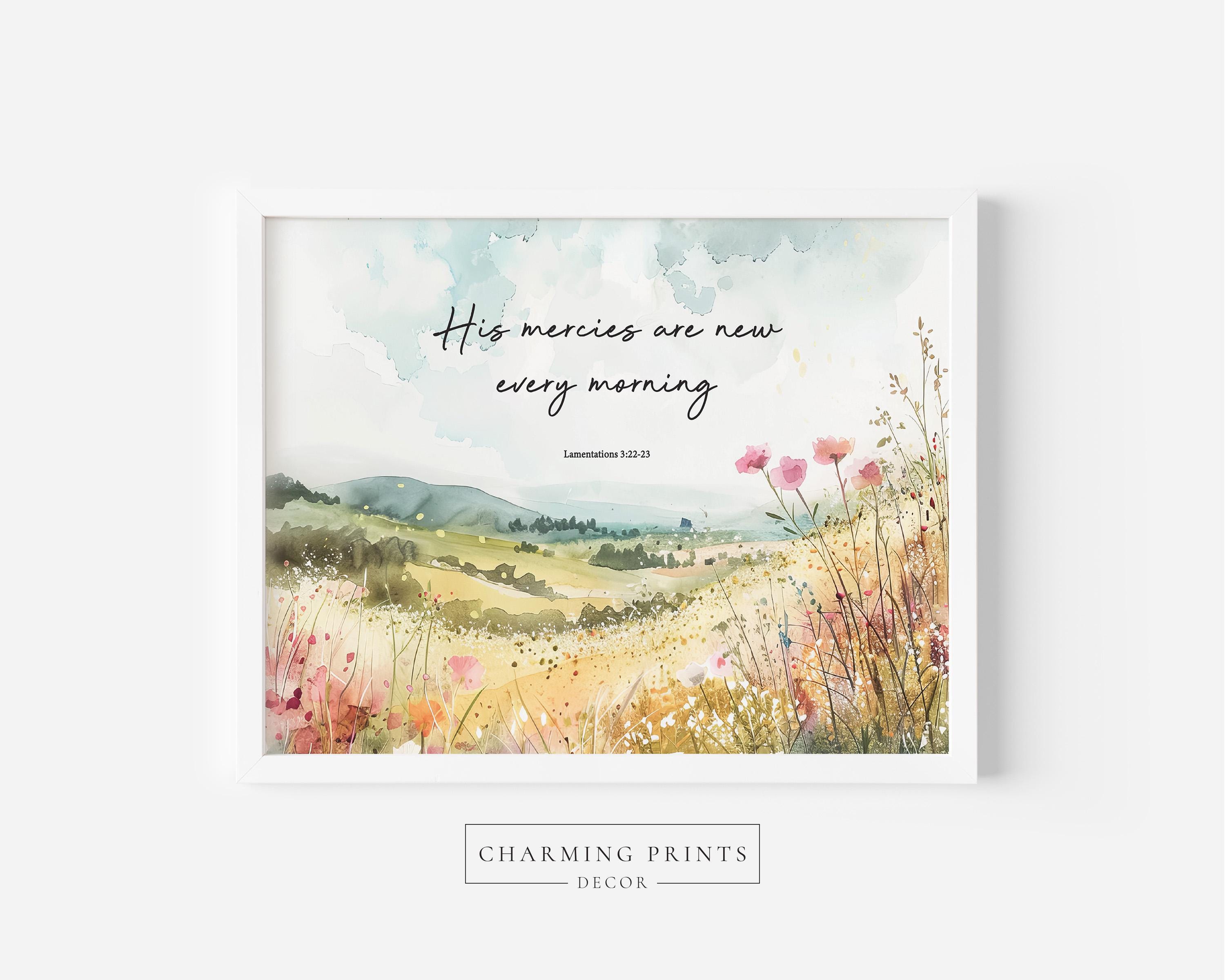 Christian Decor Print Scripture Art Christian Home Decor Lamentations 3 ...