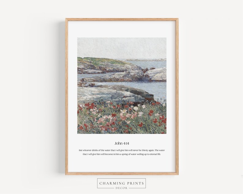 Scripture Christian Art Print Set of 6 PRINTED Psalm 23 John 4 ...