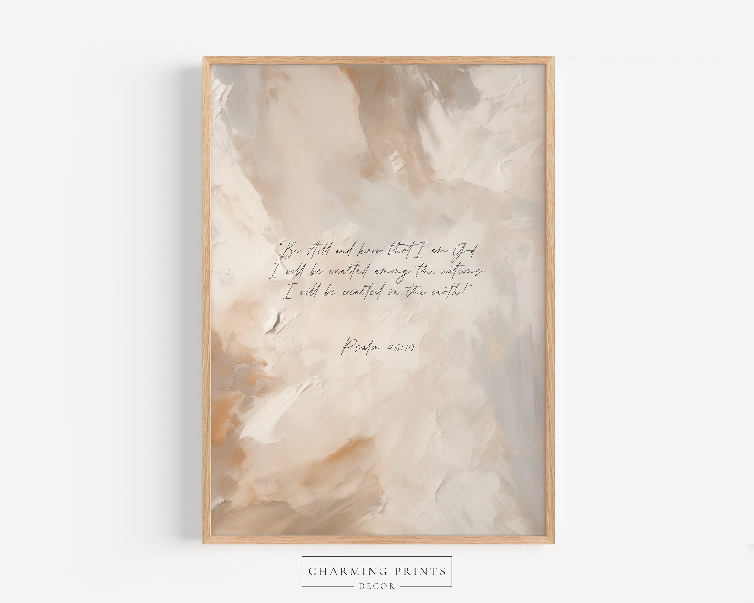 Abstract Scripture Christian Art Prints Luke 12, Psalm 23, Psalm 46 Set ...