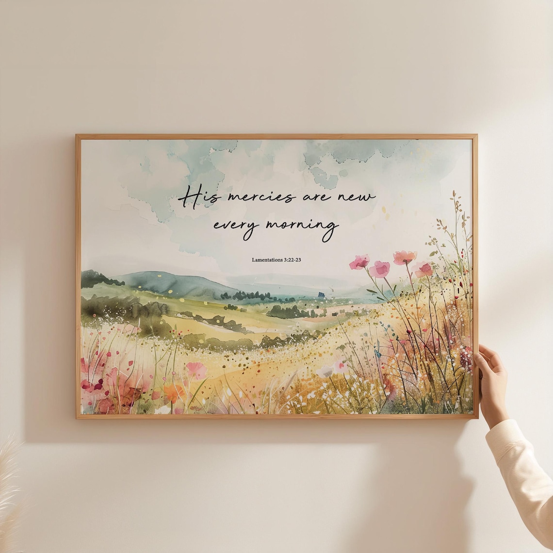 Christian Decor Print Scripture Art Christian Home Decor Lamentations 3 ...