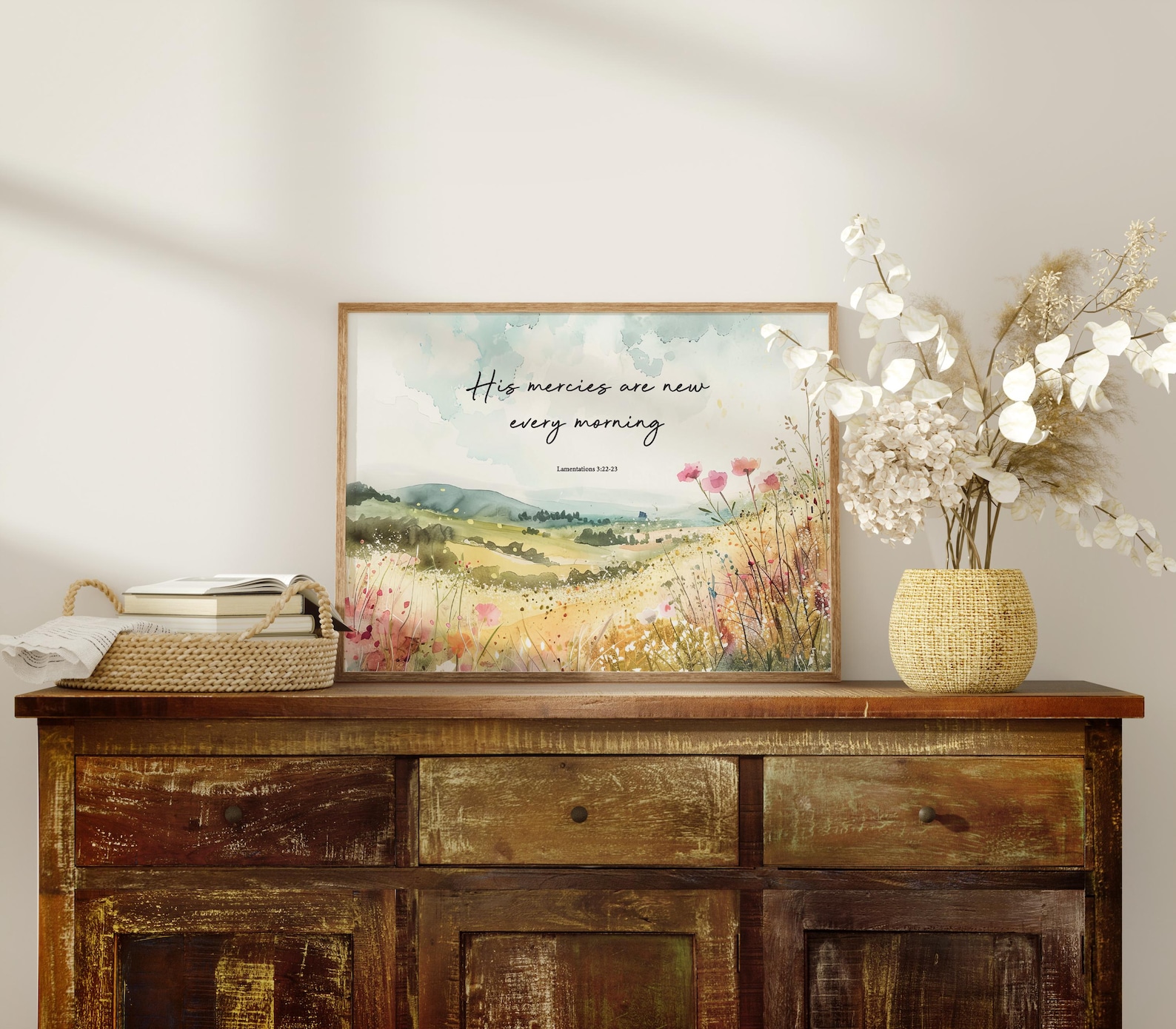 Christian Decor Print Scripture Art Christian Home Decor Lamentations 3 ...