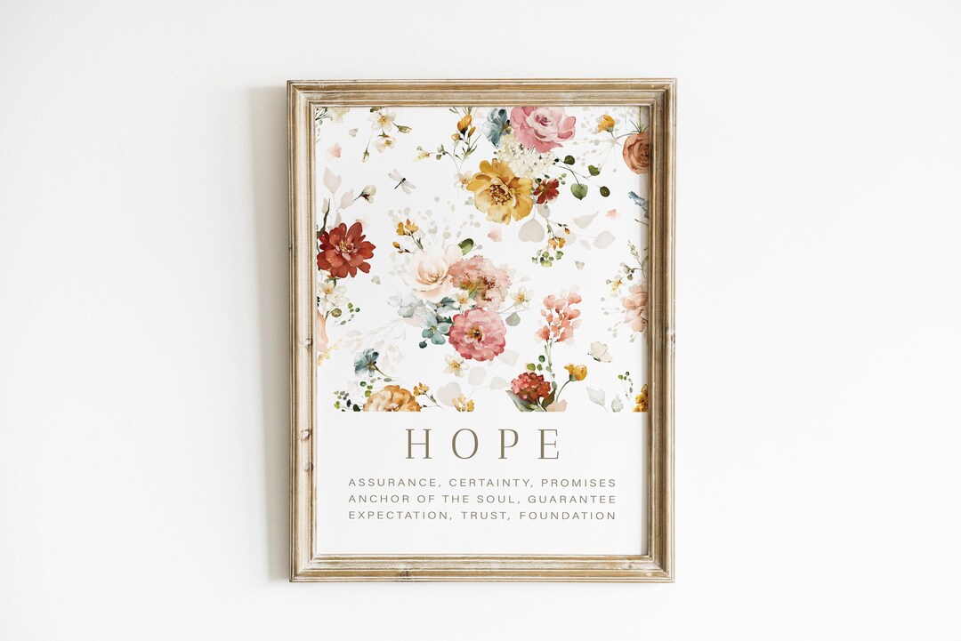 Hope Biblical Definition Art PRINTED Hope Art Modern Christian Art ...