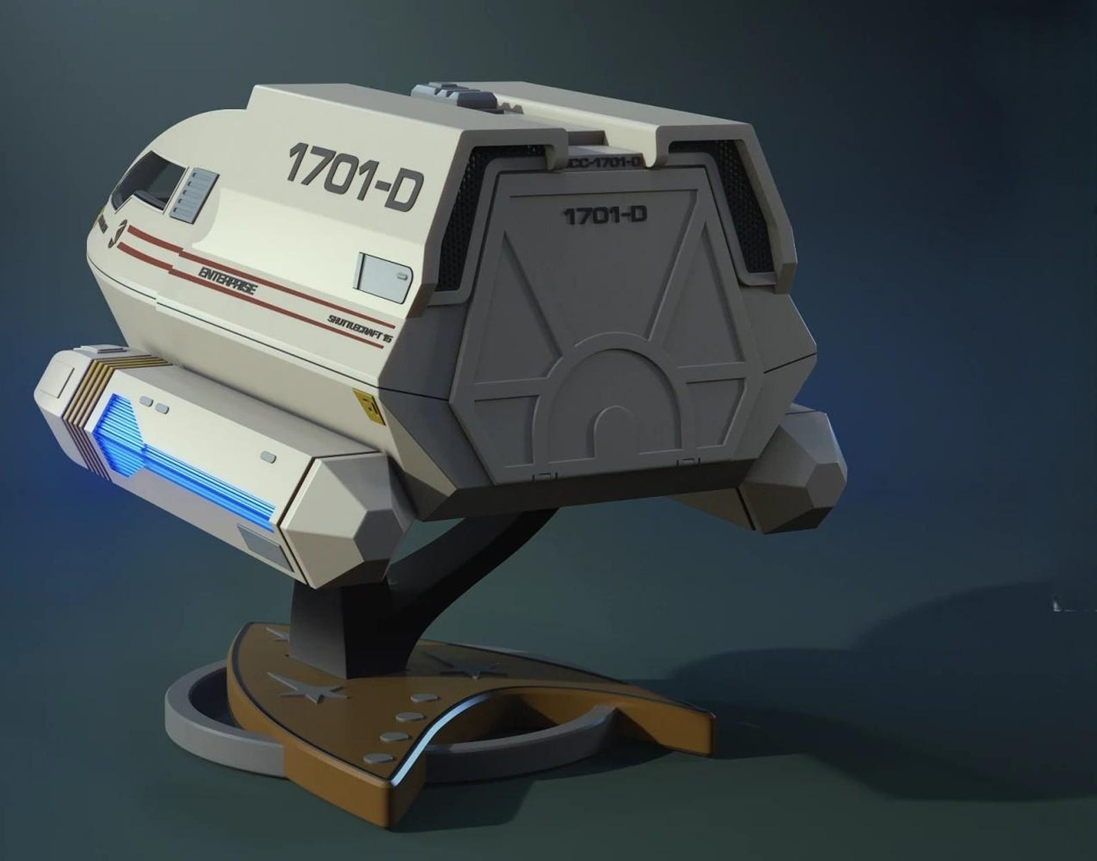 Star Trek TNG Type 6 Shuttlecraft Resin Scale Model 1:16 - Etsy