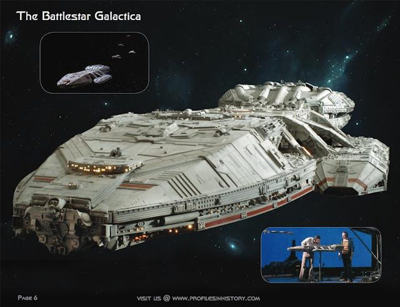 Battlestar Galactica TOS Resin Display Model 1:1600 78cm X 31cm X 16cm ...