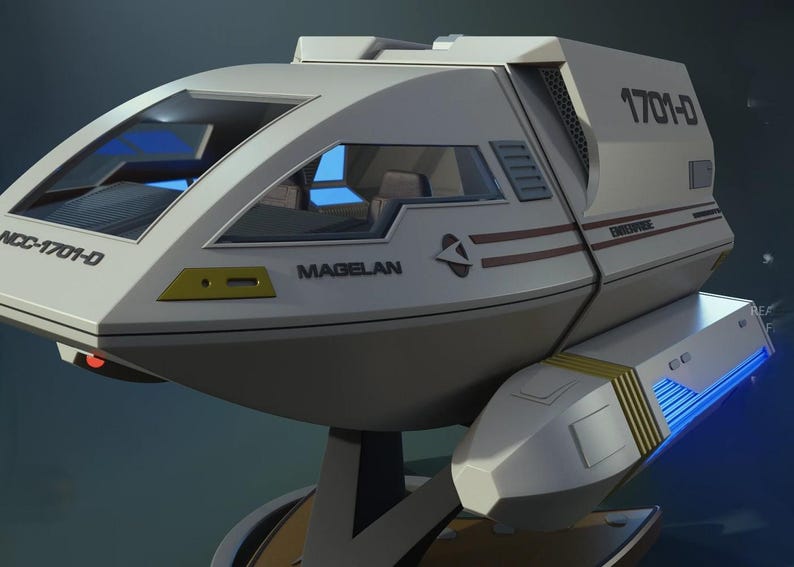 Star Trek TNG Type 6 Shuttlecraft Resin Scale Model 1:16 - Etsy