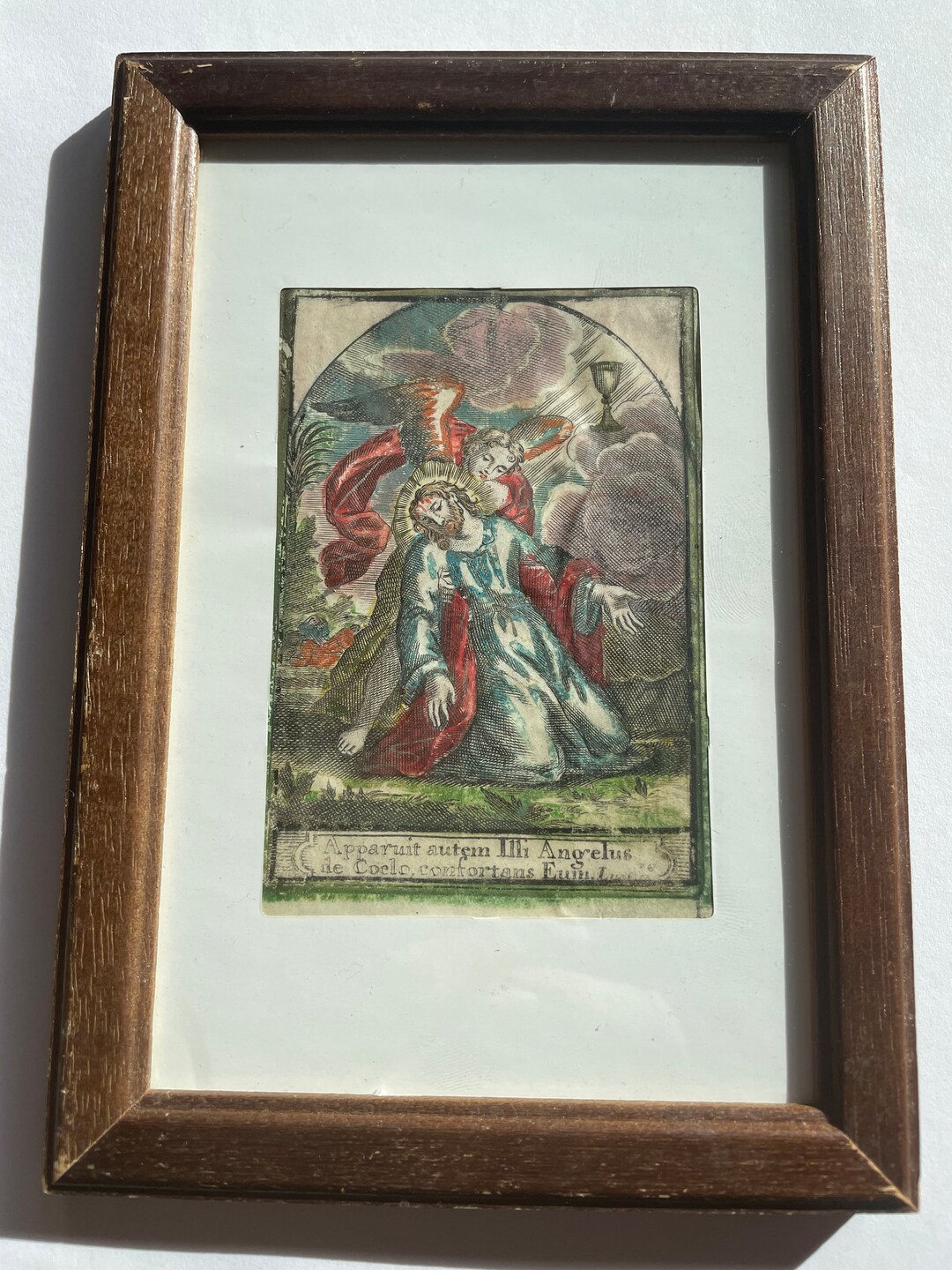 Rare 1709 Print on Parchment of Jesus in Gethsamone Gardens - Etsy