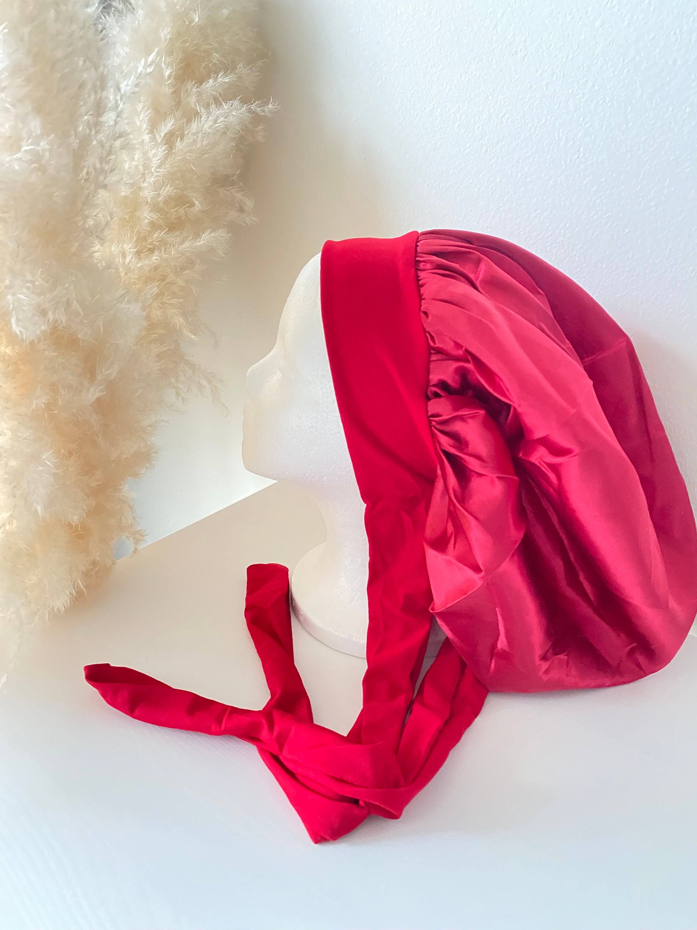 Oversized Satin Tie Bonnet - Etsy