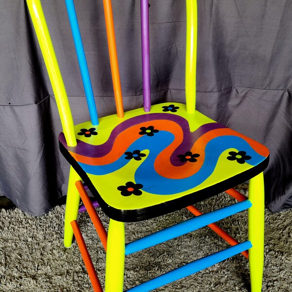 Hand Painted Chair - Etsy