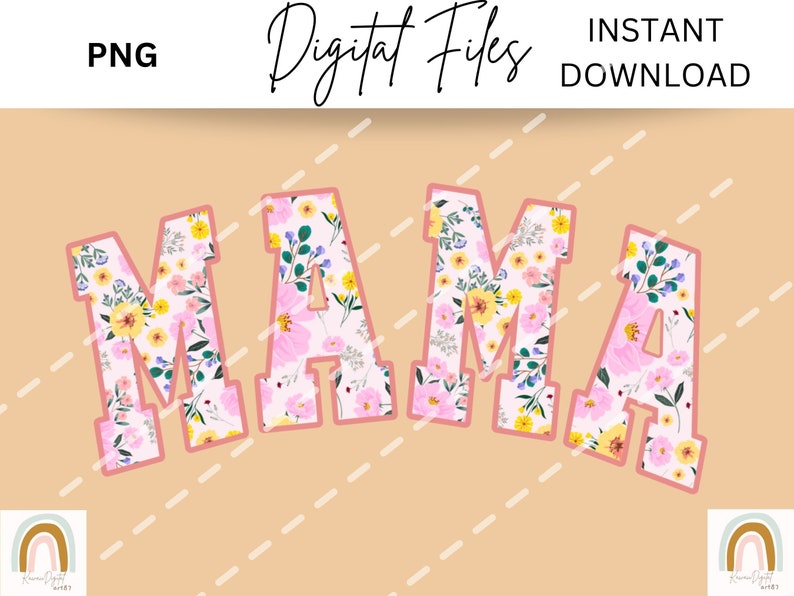 Floral Mama Png Botanical Mama Png Mama Varsity Wildflower Mama Png Mom ...