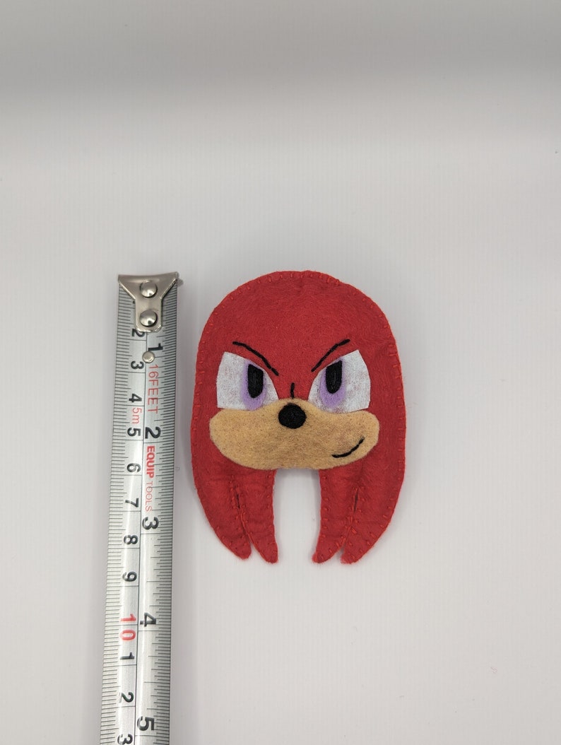 Knuckles Sonic the Hedgehog Felt Pin Badge Decoration - Etsy