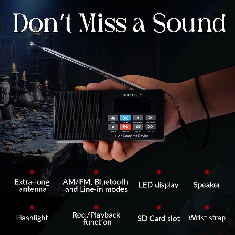 Paranormic Spirit Box Ghost Hunting Equipment Handheld EVP Ghost ...