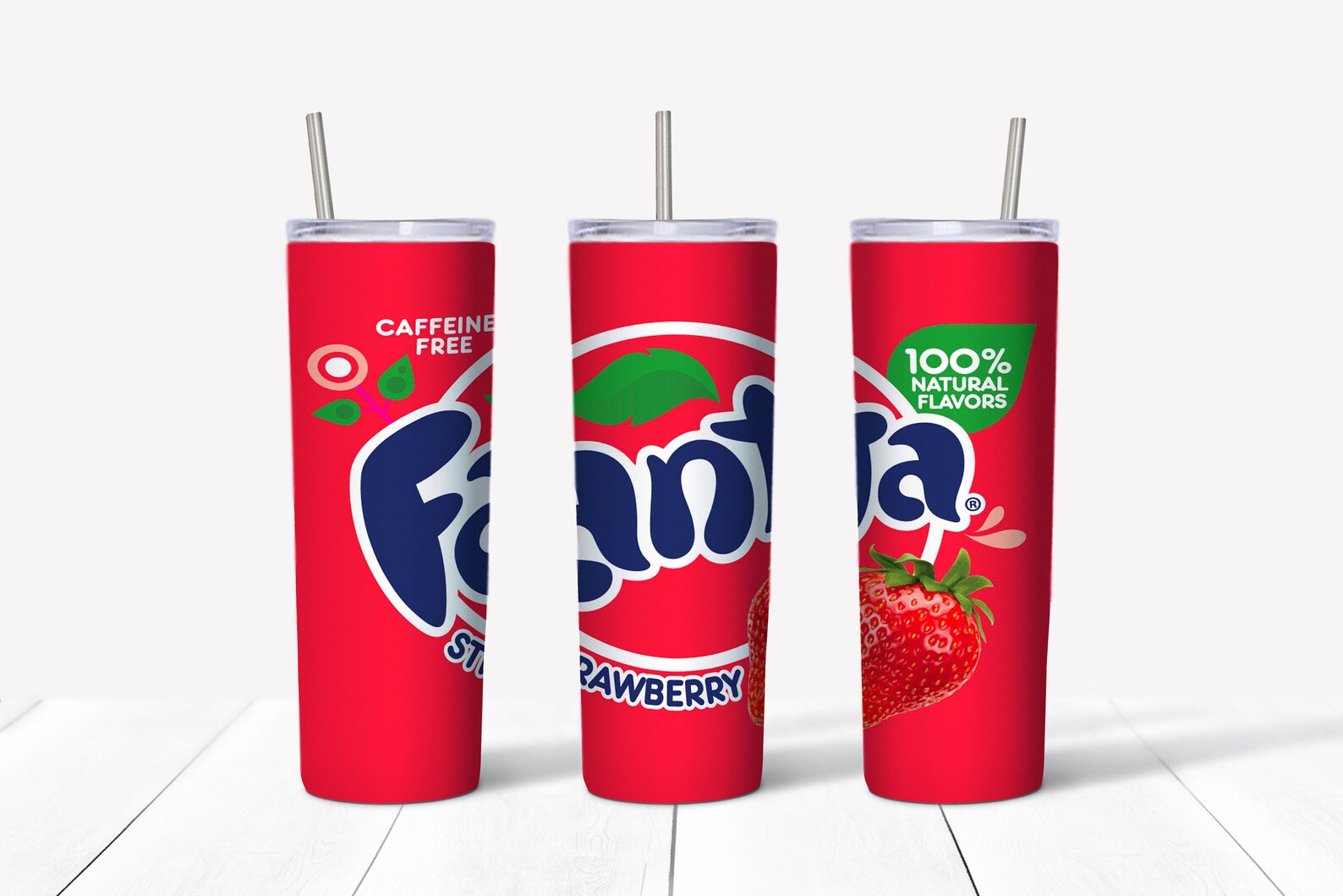 20 Oz Dual Lid Red Fanta Tumbler - Etsy