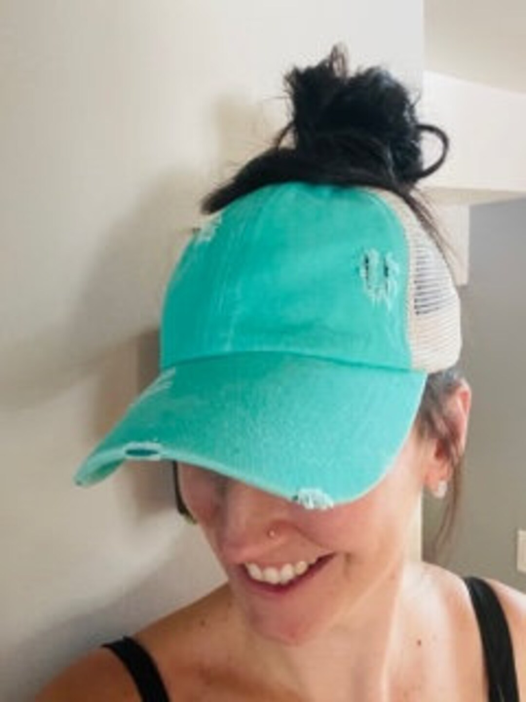 Ponytail Hats for All Hair Types SOLID COLOURS - Etsy