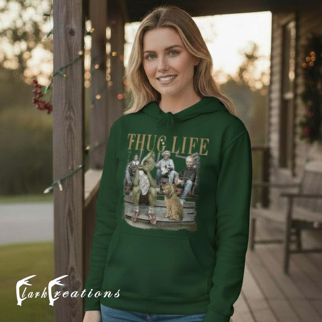 Christmas Thug Life With Grinch Elf Tim Allen Sweatshirt Crewneck or ...