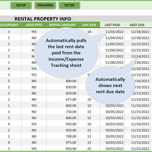 Rental Property Tracker Spreadsheet: Income & Expenses (excel Template) - Etsy