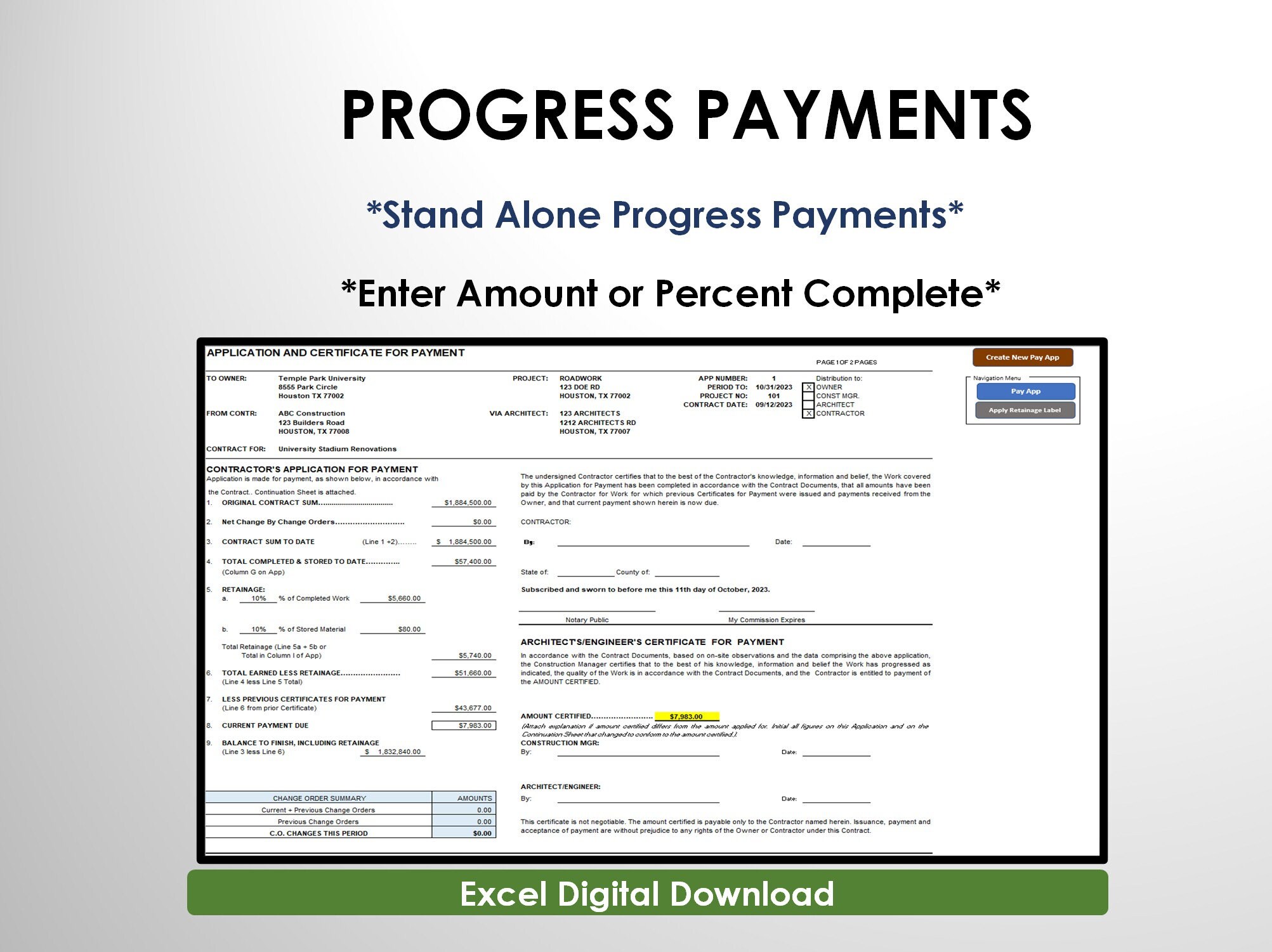 Progress Payments - Payment Application - Etsy