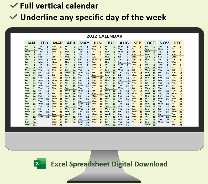 Daily Planner Printable Excel Spreadsheet - Etsy