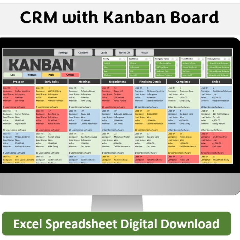 Real Estate Crm Excel Spreadsheet - Etsy