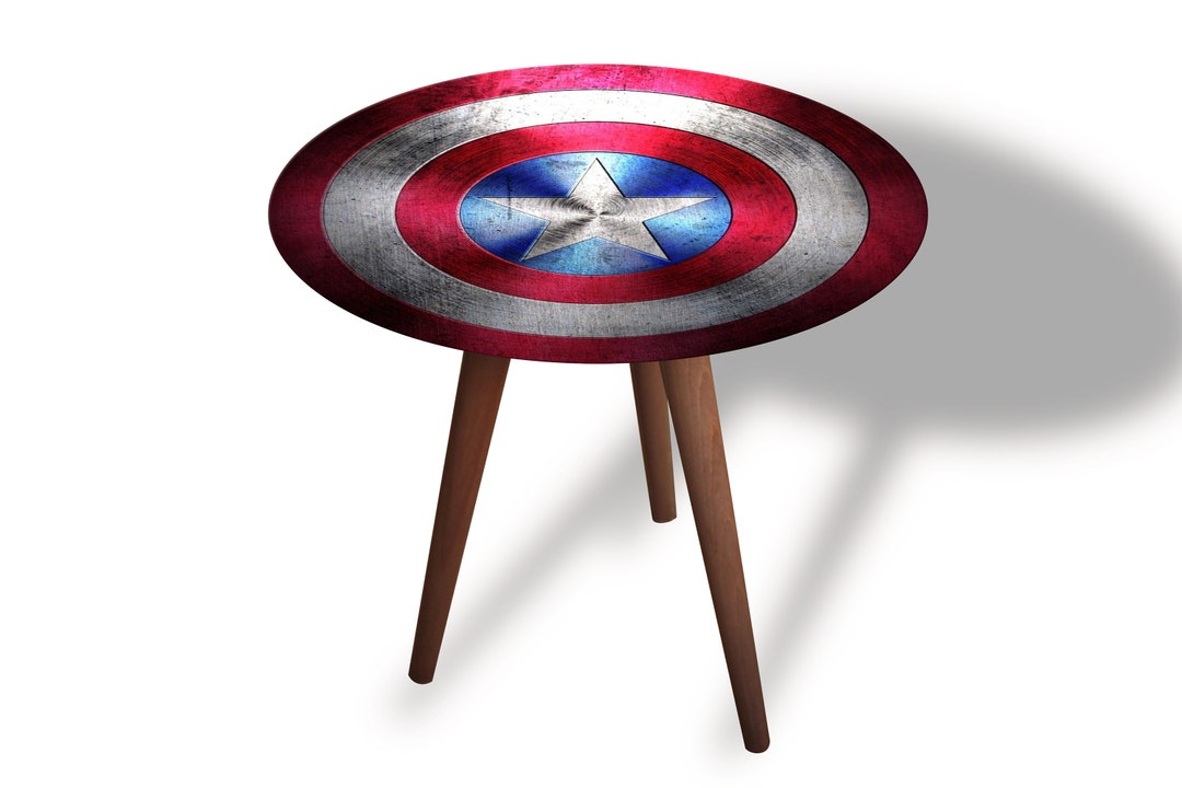 American Flag Printed Glass Round Coffee Table Round Coffee - Etsy