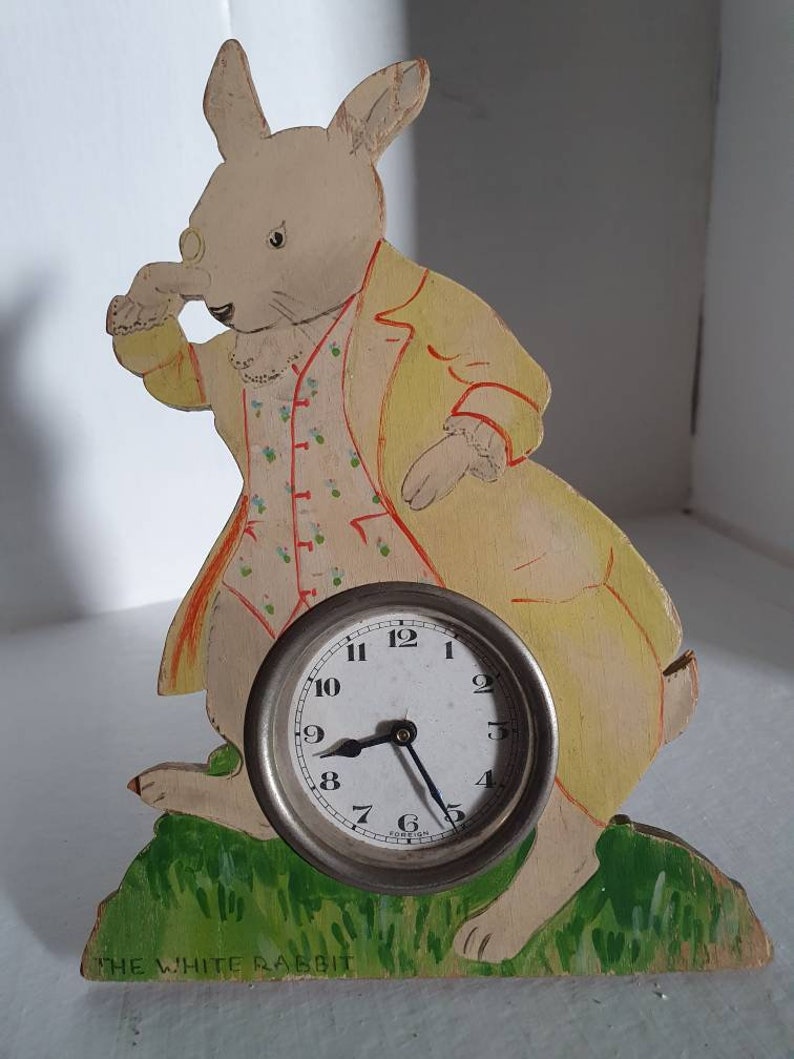 Alice in Wonderland White Rabbit Clock. C1920's - Etsy