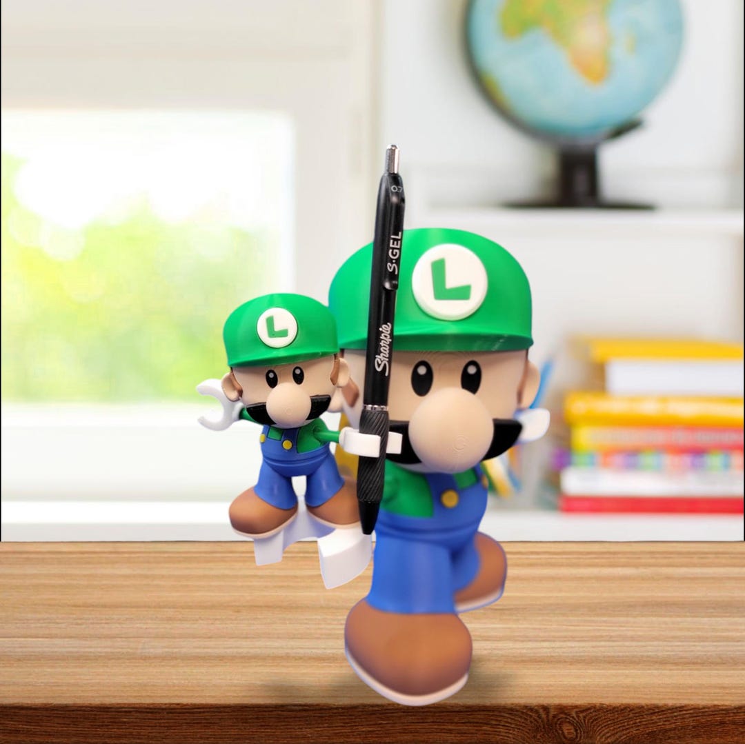 3D Printed Mini-luigi Toy | Mario Vs. Donkey Kong | Super Mario's - Etsy