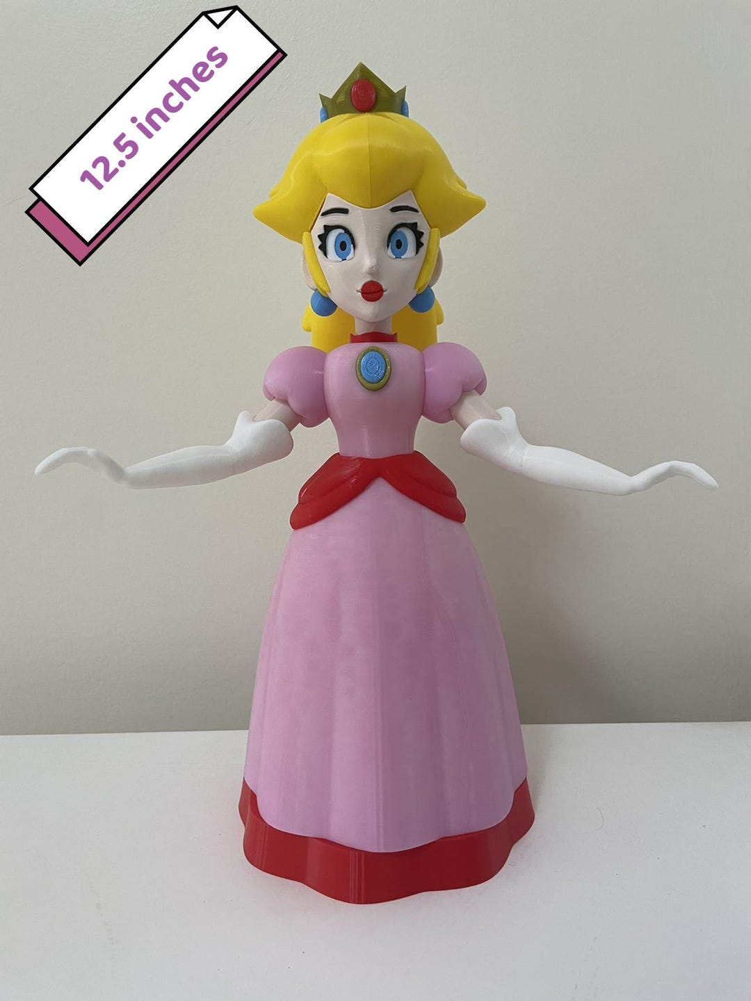 3D Printed Princess Peach - Action Figure, Desktop Toy, Yoshi, Luigi ...
