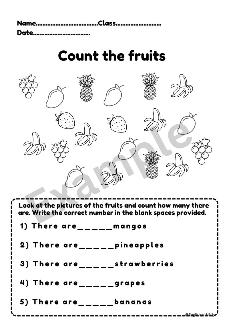 Printable Worksheet Fill in the Missing Words fruit Vocabulary and ...
