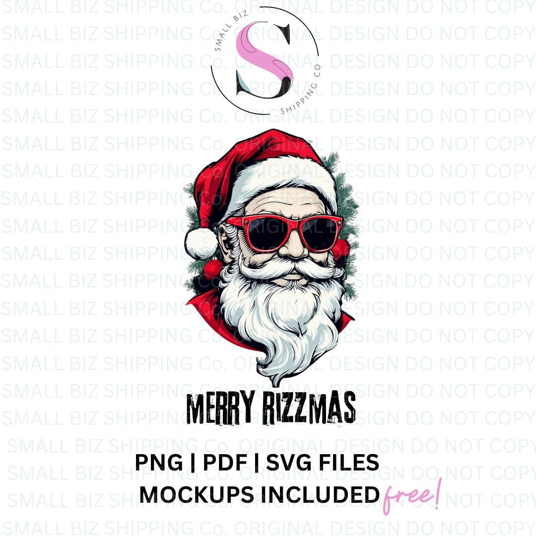 Merry Rizzmas Santa Design: Christmas PNG SVG PDF (digital Download) - Etsy