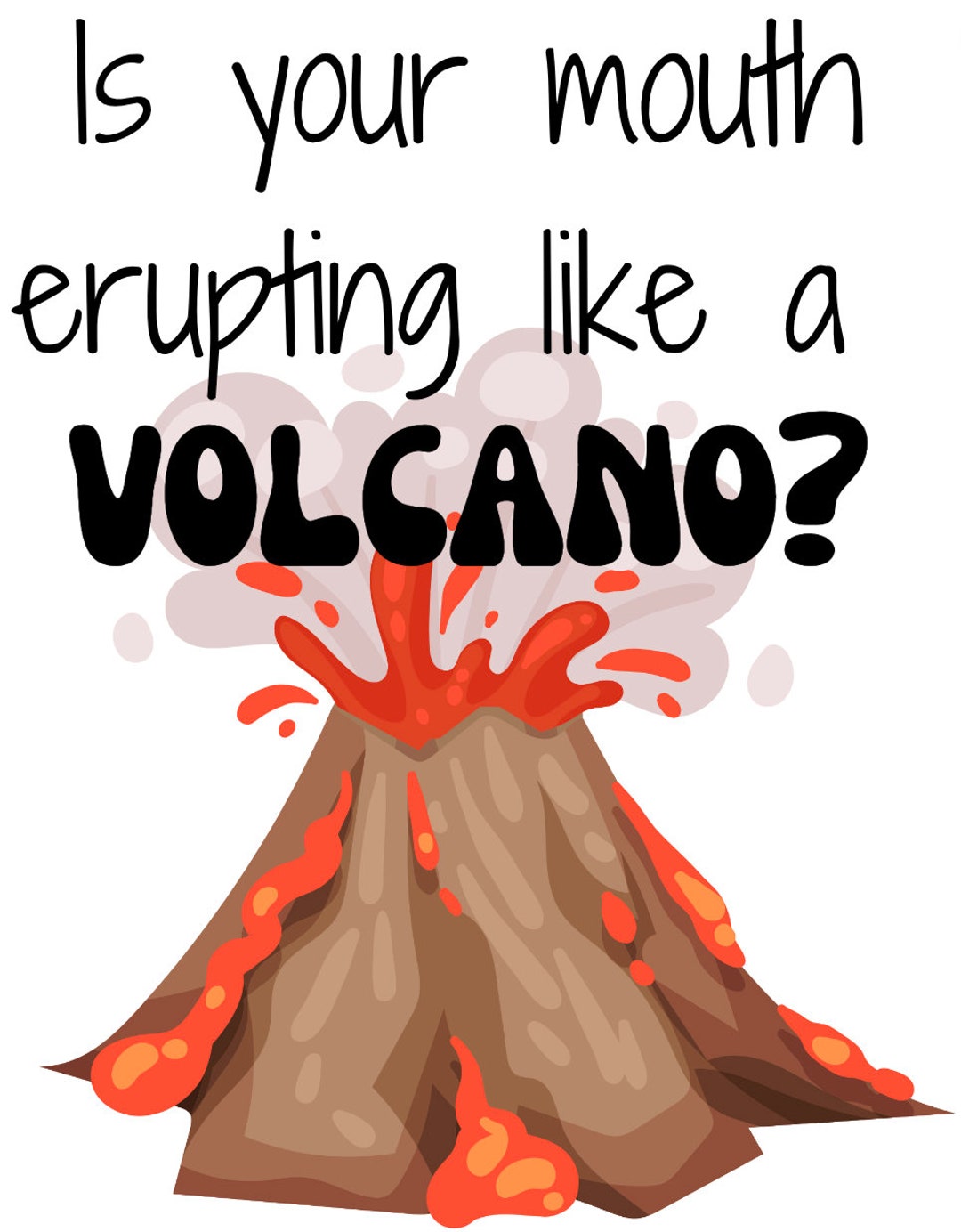 Is Your Mouth Erupting Like a Volcano? Classroom Poster - Etsy