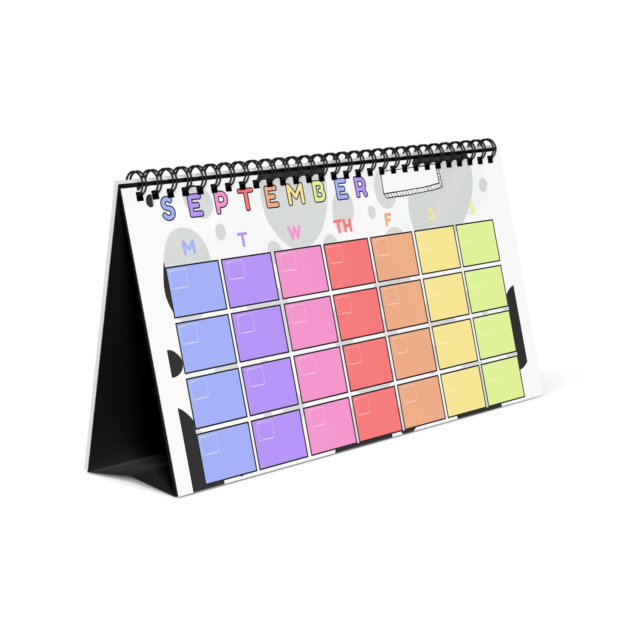 Rainbow Aesthetic UNDATED Desk Calendar - Etsy