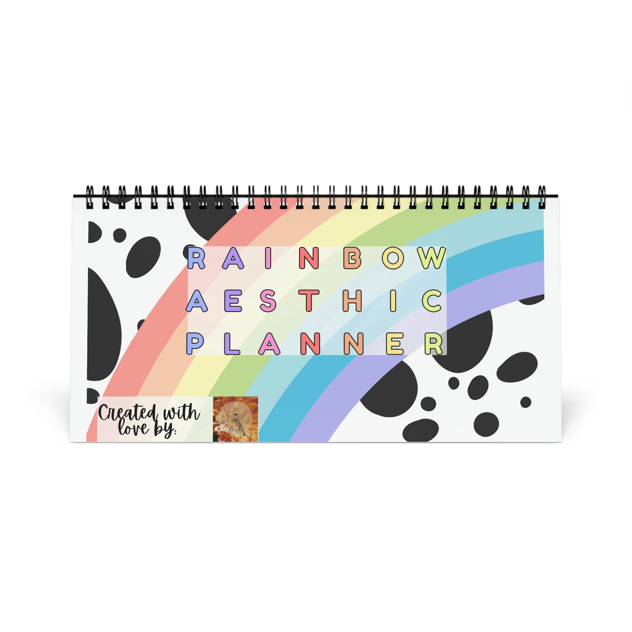 Rainbow Aesthetic UNDATED Desk Calendar - Etsy