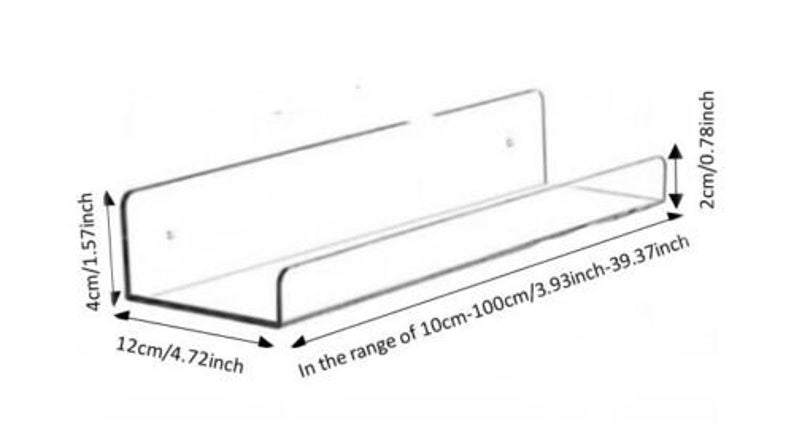 Acrylic Transparent Shelving Rack for Home Office Minimalist Custom ...