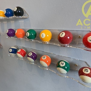 Modern Wall-mounted Billiard Ball Rack | Pool Cue Holder Organizer ...