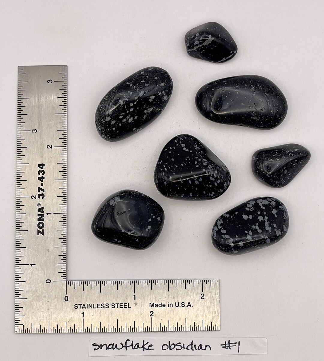 Snowflake Obsidian Tumble Sampler - Etsy