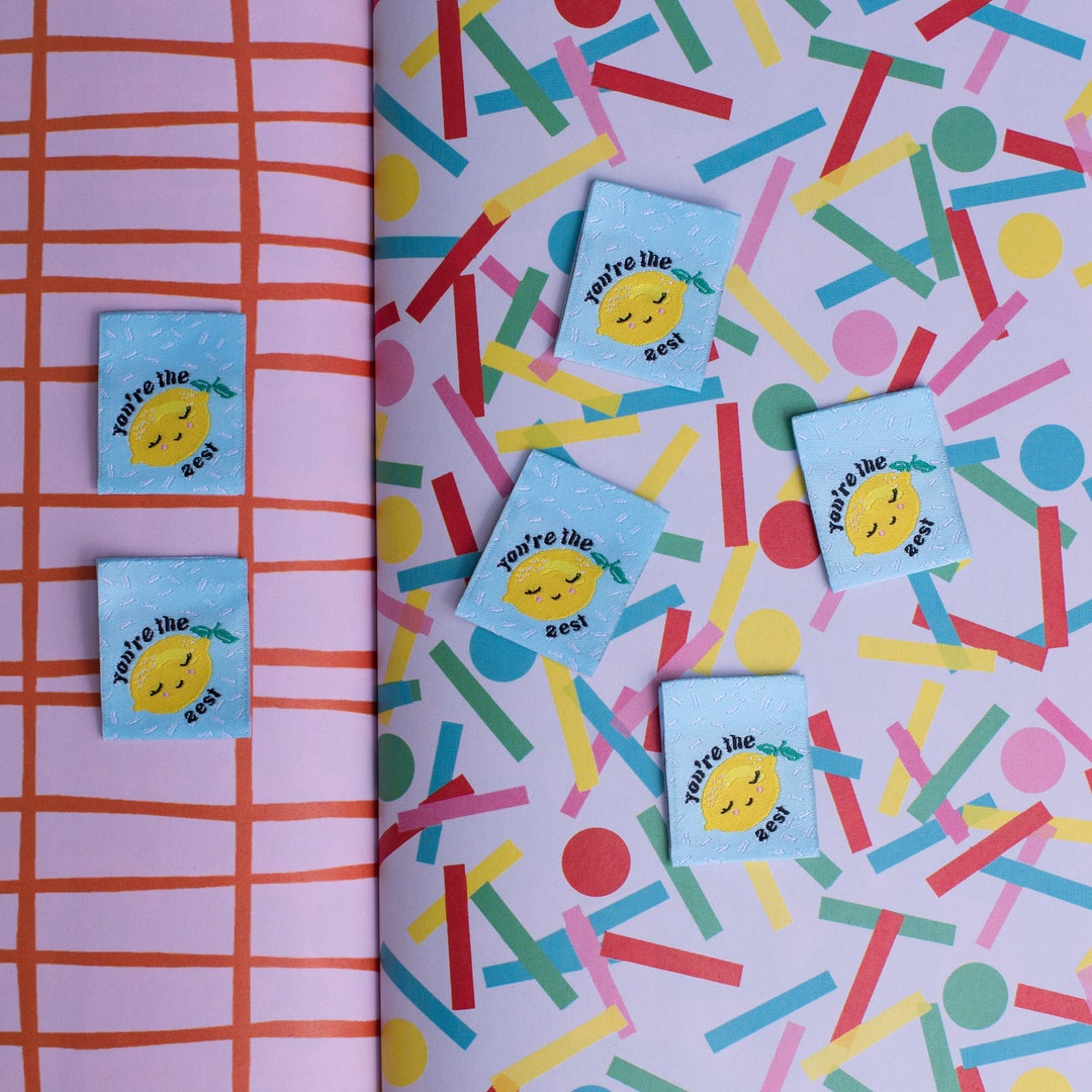 YOU'RE THE Zestsewing Labels, Woven Labels, Fruity Collection, Pack of ...