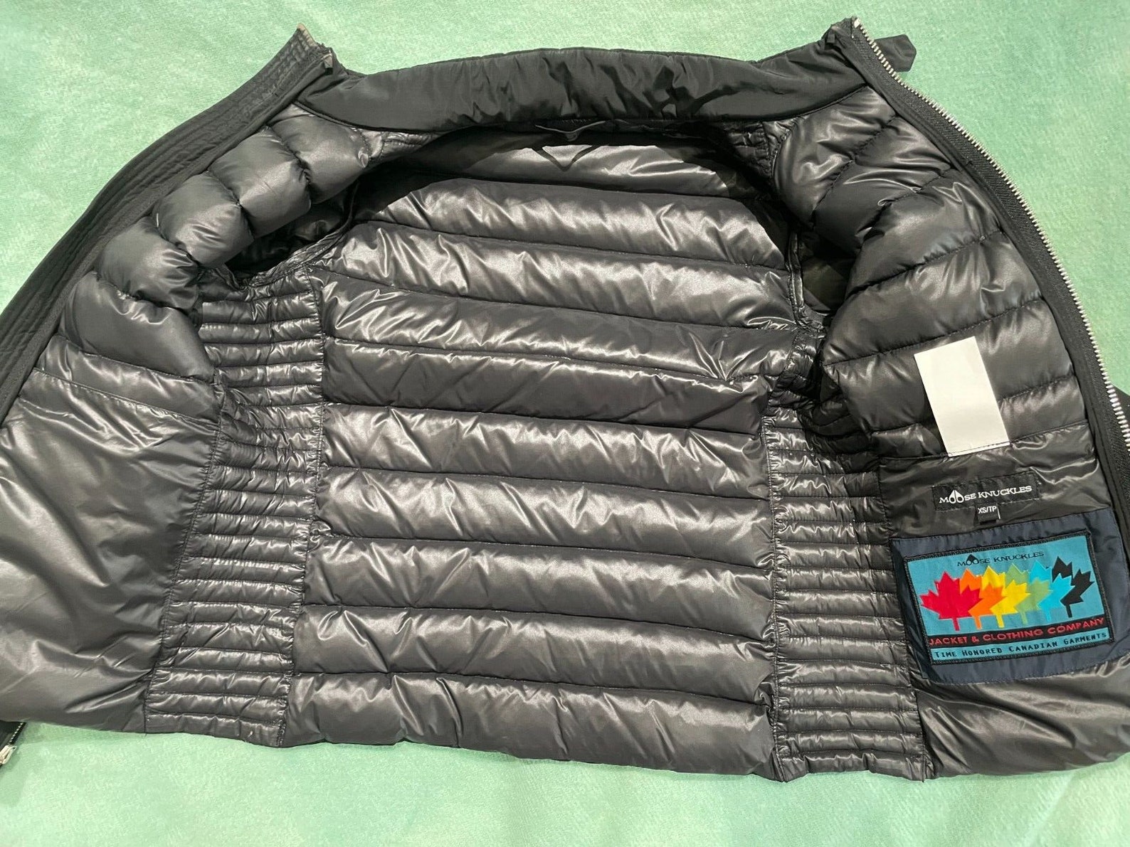 Moose Knuckles Down Light Puffer Jacket Black Neck Buckles Size Women ...