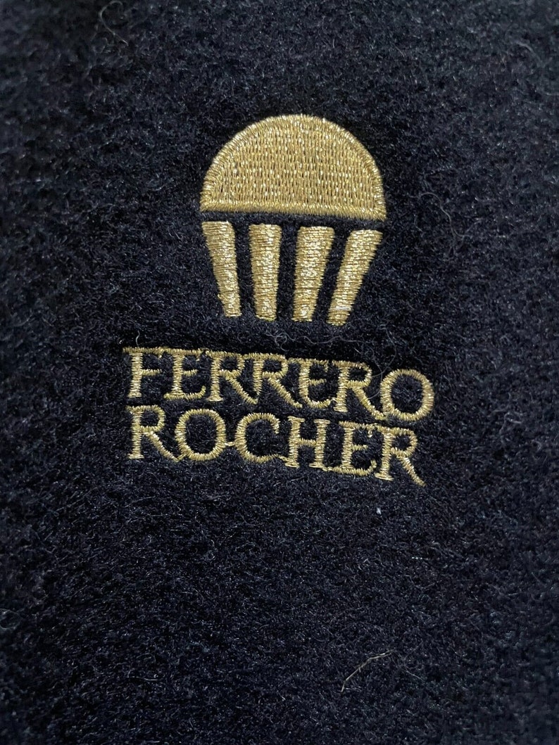 VTG 90's Ferrero Rocher Wool Leather Varsity Jacket Mens XL Black Made ...